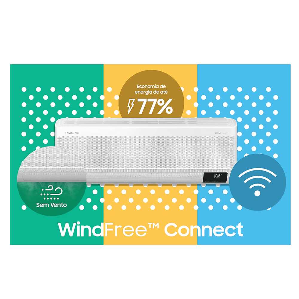 Ar Condicionado Split Hi-Wall Samsung WindFree Connect Inverter 9.000 ...
