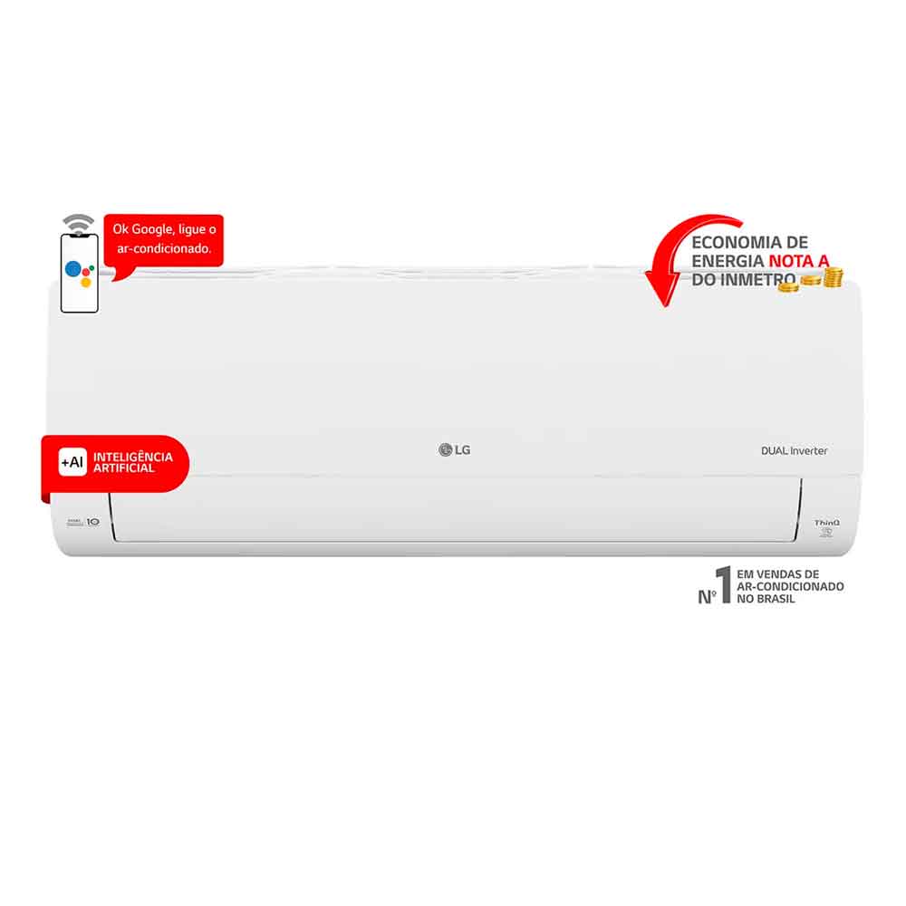Ar Condicionado Split Hi-Wall LG Dual Inverter Voice +AI 12.000 BTU/h ...