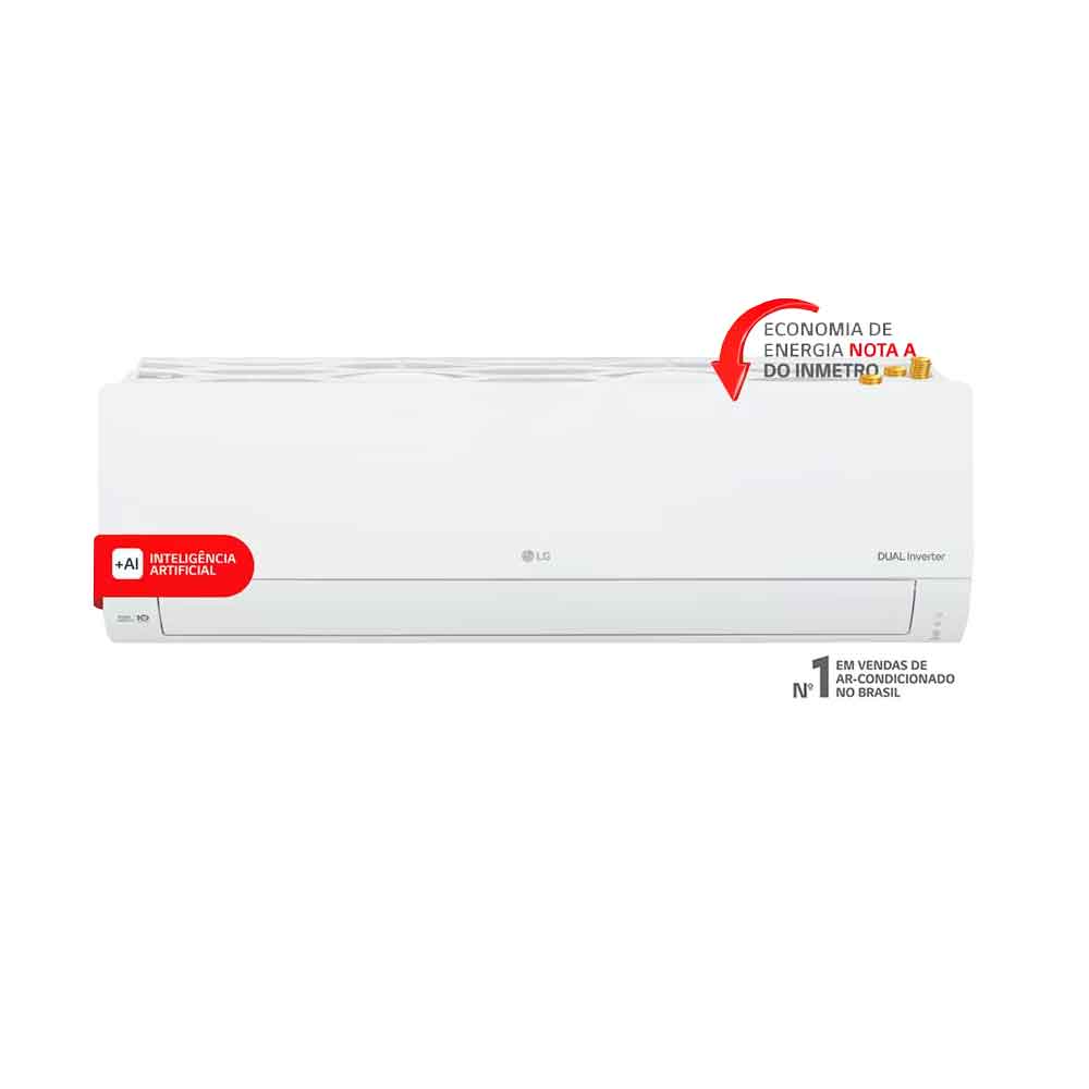 Ar Condicionado Split Hi-Wall LG Dual Inverter Compact +AI 12.000 BTU/h ...