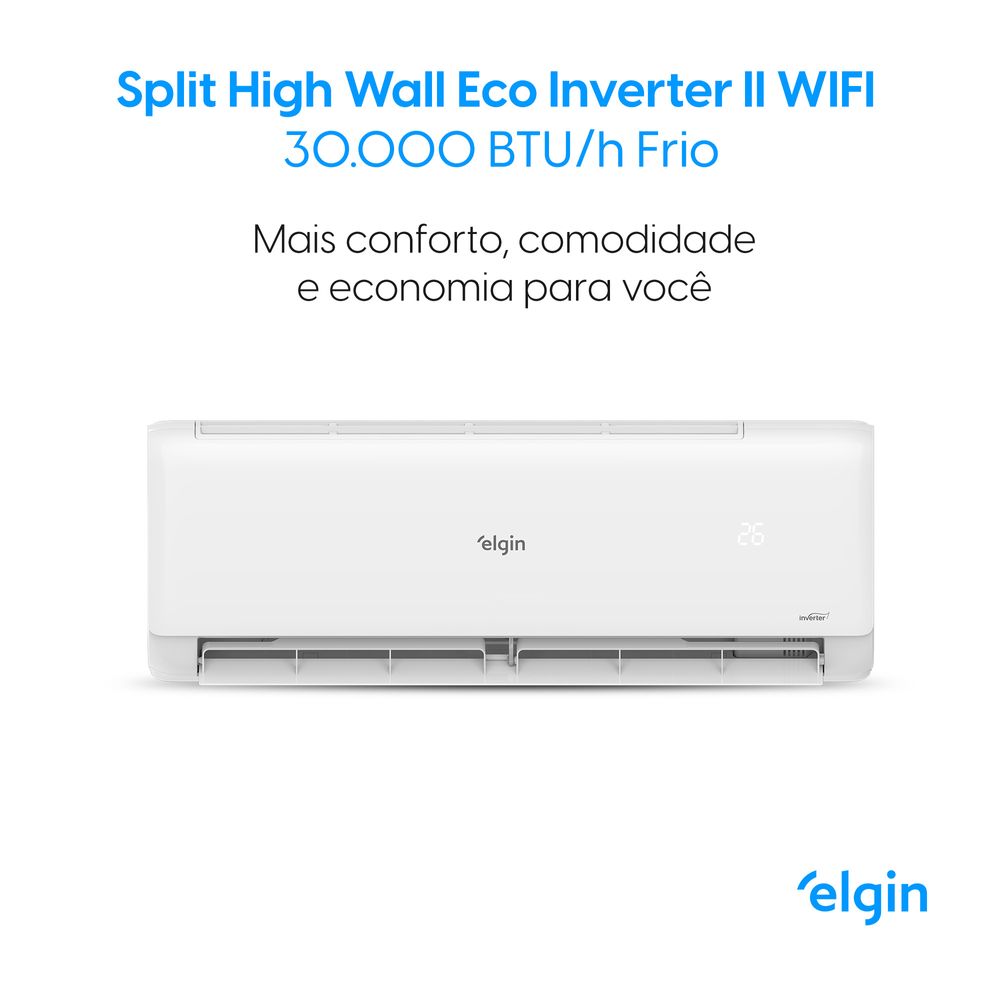 Ar Condicionado Split Hi-Wall Elgin Eco Inverter II 30.000 Btu/h Frio ...