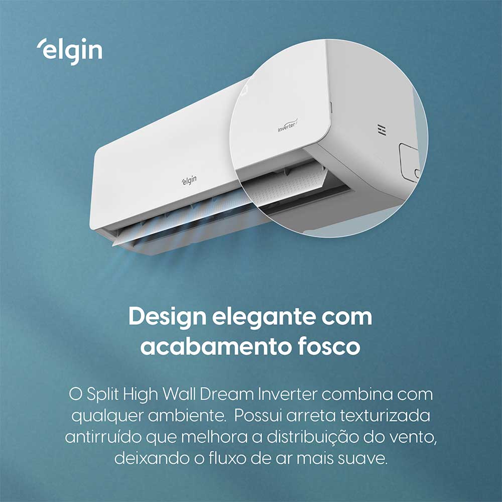 Ar Condicionado Split Hi-Wall Elgin Eco Dream Inverter Wi-Fi 12.000 BTU ...